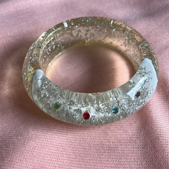 Jewelry | Bracelet Bangle Confetti Lucite Mid Century | Poshmark